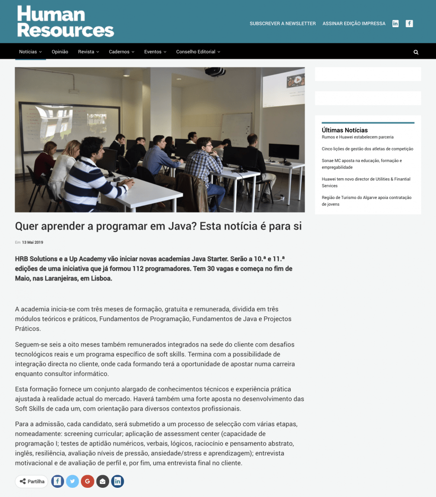 Quer aprender a programar em Java – UP Academy